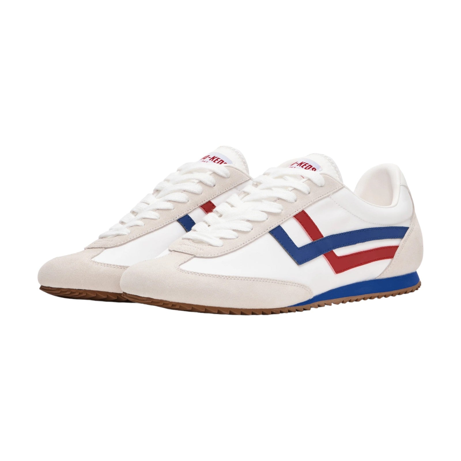 Pro-Keds Racer 77 in White and Red/Blue Nylon Men's Sneakers – Pier ...